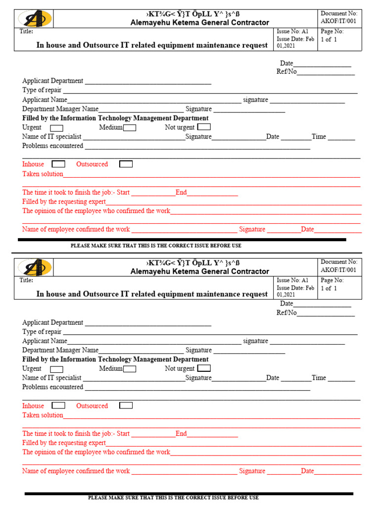 IT Request Form For Outsource | PDF | Business | Finance & Money Management