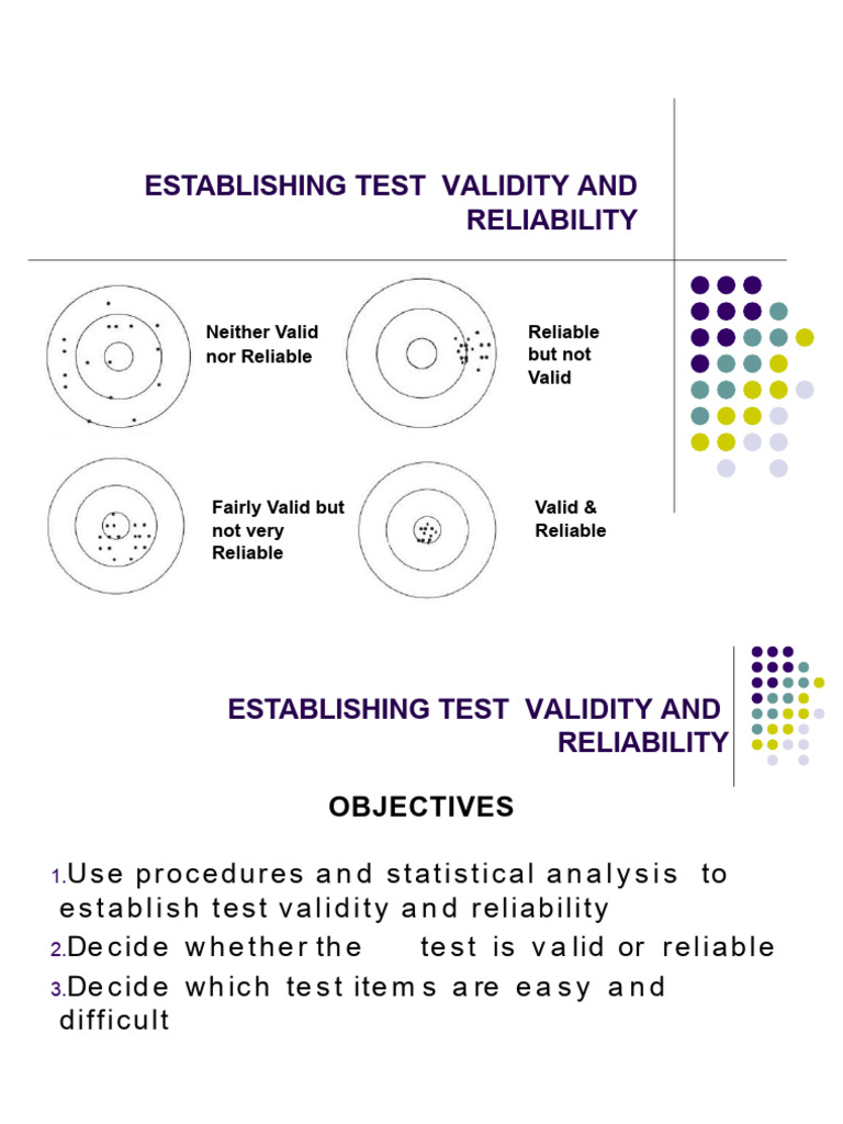 Establishing Validity-and-Reliability-Test | PDF | Validity (Statistics ... Establishing Validity-and-Reliability-Test | PDF | Validity (Statistics ...