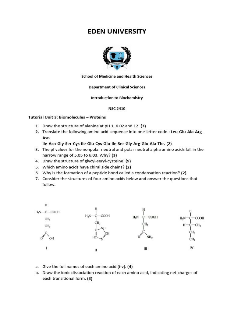 Biochemistry Tutorial: Proteins and Amino Acids | PDF