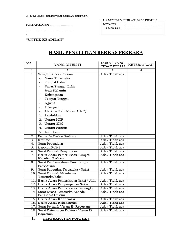 Dokumen Penelitian Berkas Perkara | PDF