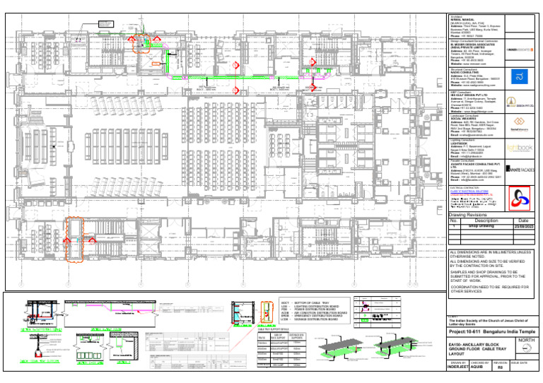 Ancillary Block El-150 GR Floor Cable Tray Layout (1) (1) - G.F Tray ...