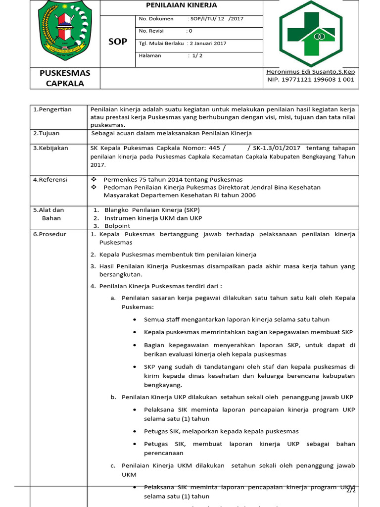 Spo Penilaian Kinerja - Print LG | PDF | Bisnis