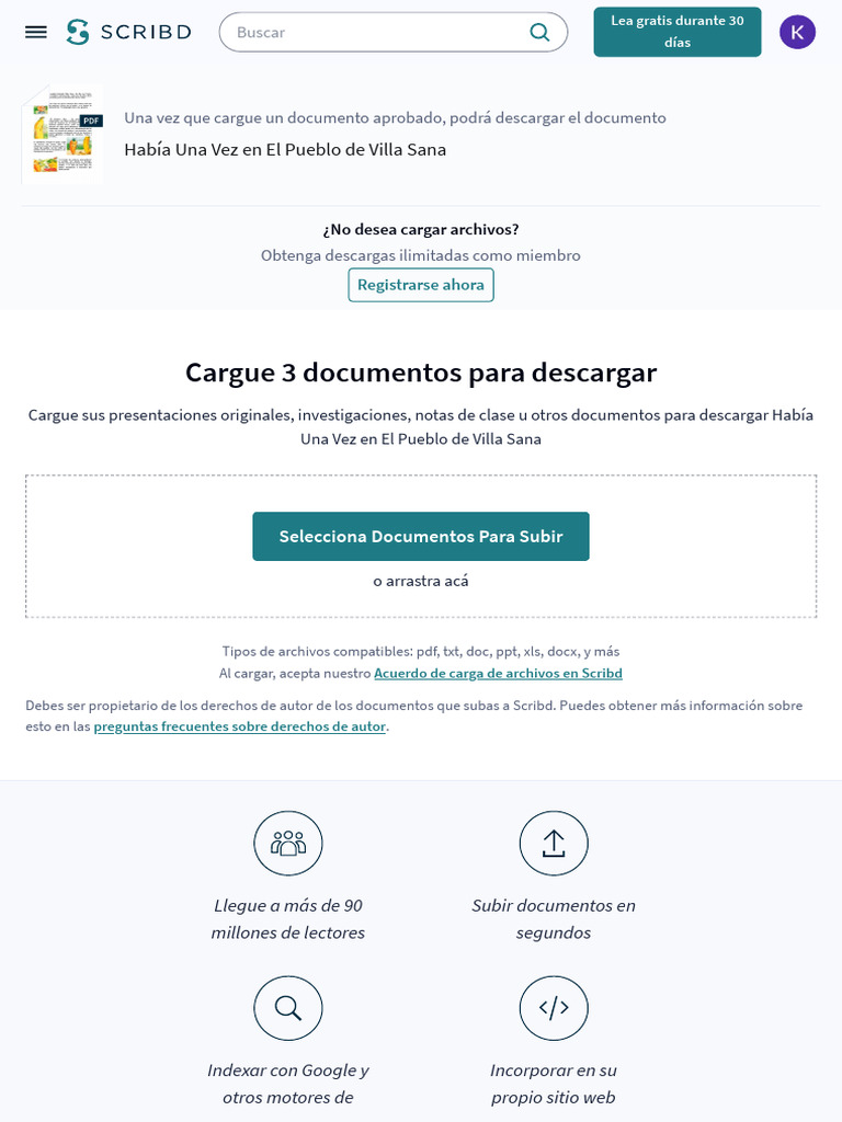 Suba Un Documento - Scribd | PDF