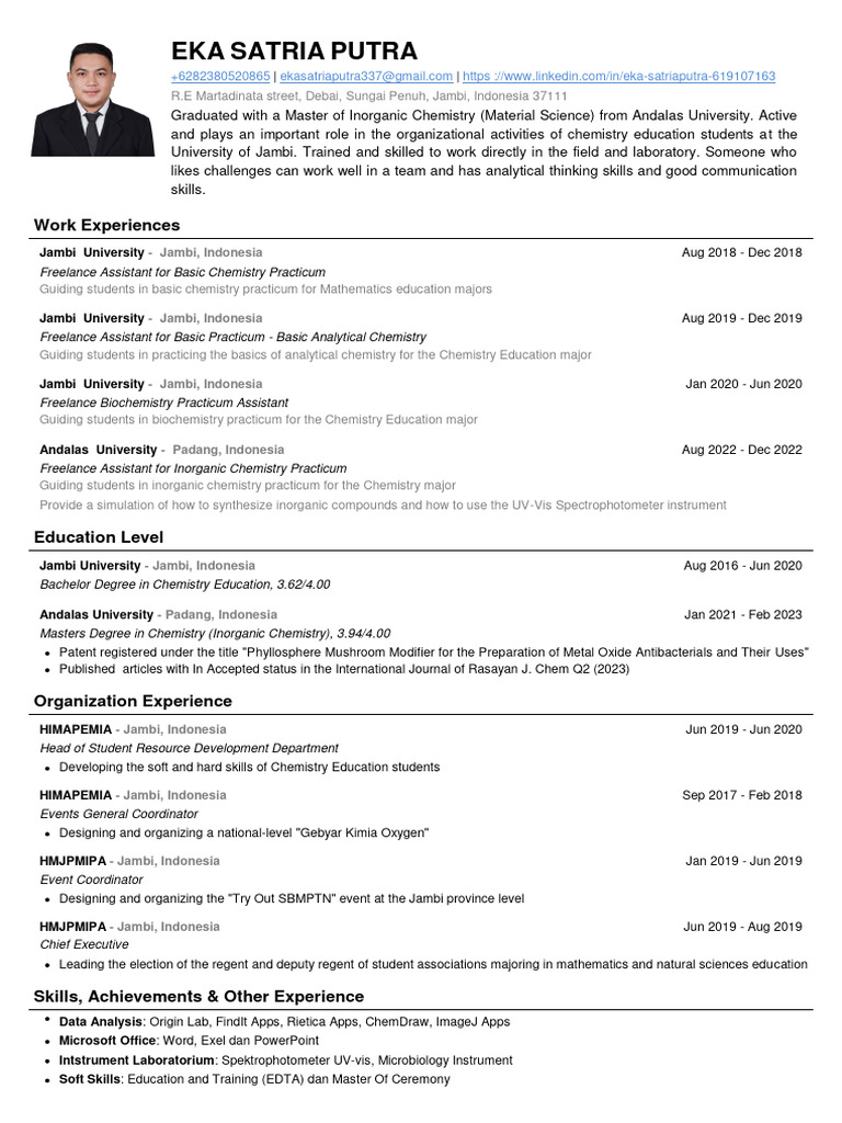 Resume - Eka Satria Putra | PDF | Science | Physical Sciences