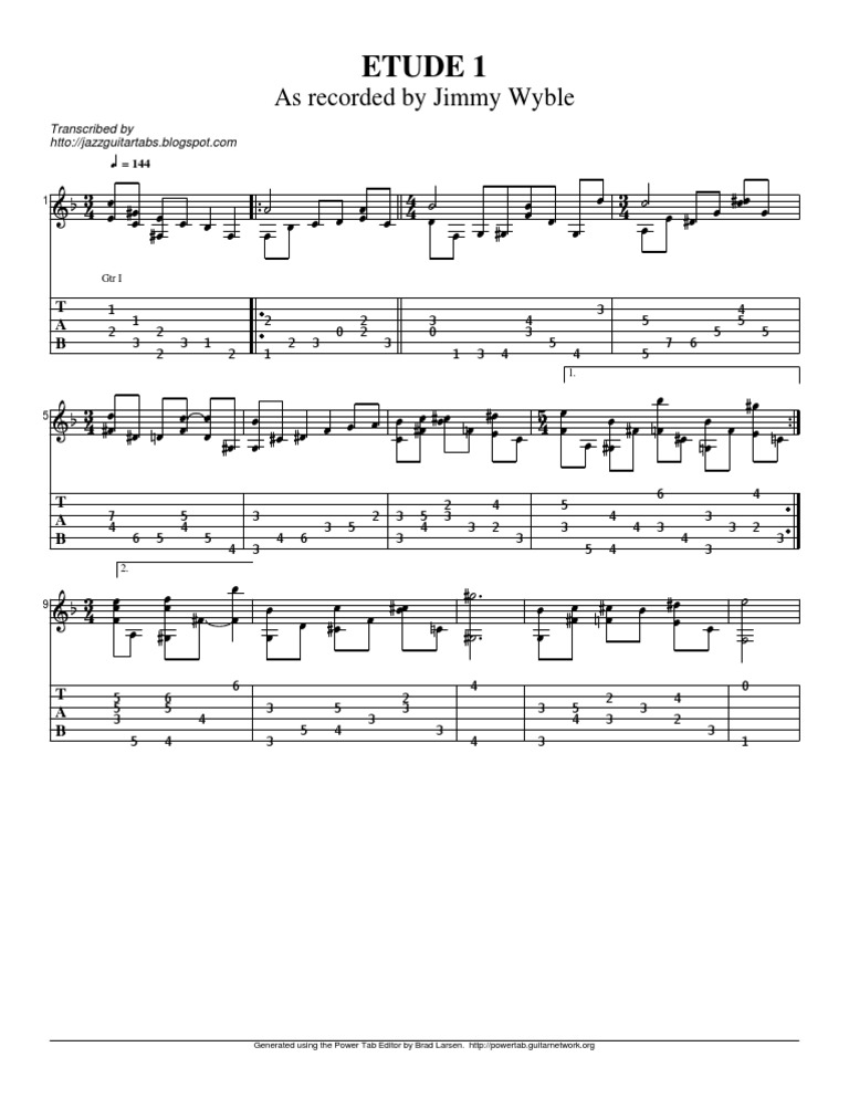 Etude1 Jimmy Wyble | PDF
