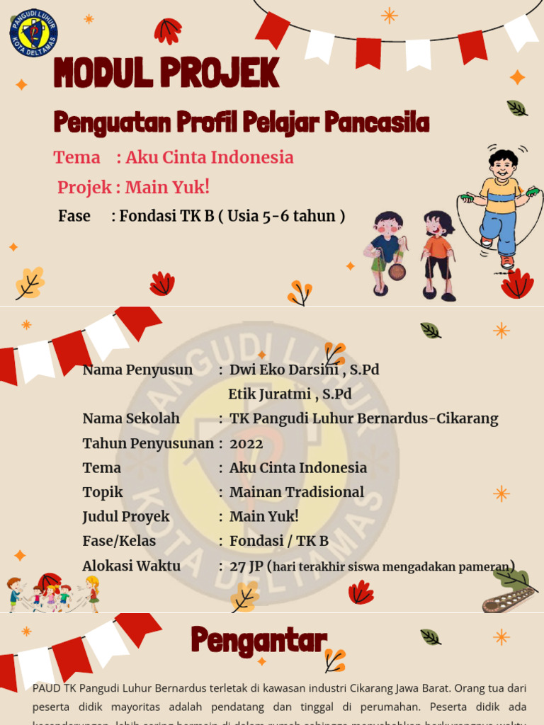Modul Projek Aku Cinta Indonesia - Main Yuk! - Fase Fondasi | PDF Modul Projek Aku Cinta Indonesia - Main Yuk! - Fase Fondasi | PDF