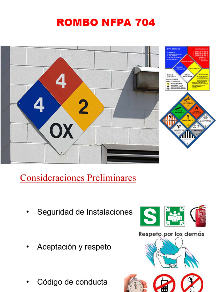 Clase Rombo Nfpa 704 Tecsup | PDF | Mercancías peligrosas | La seguridad