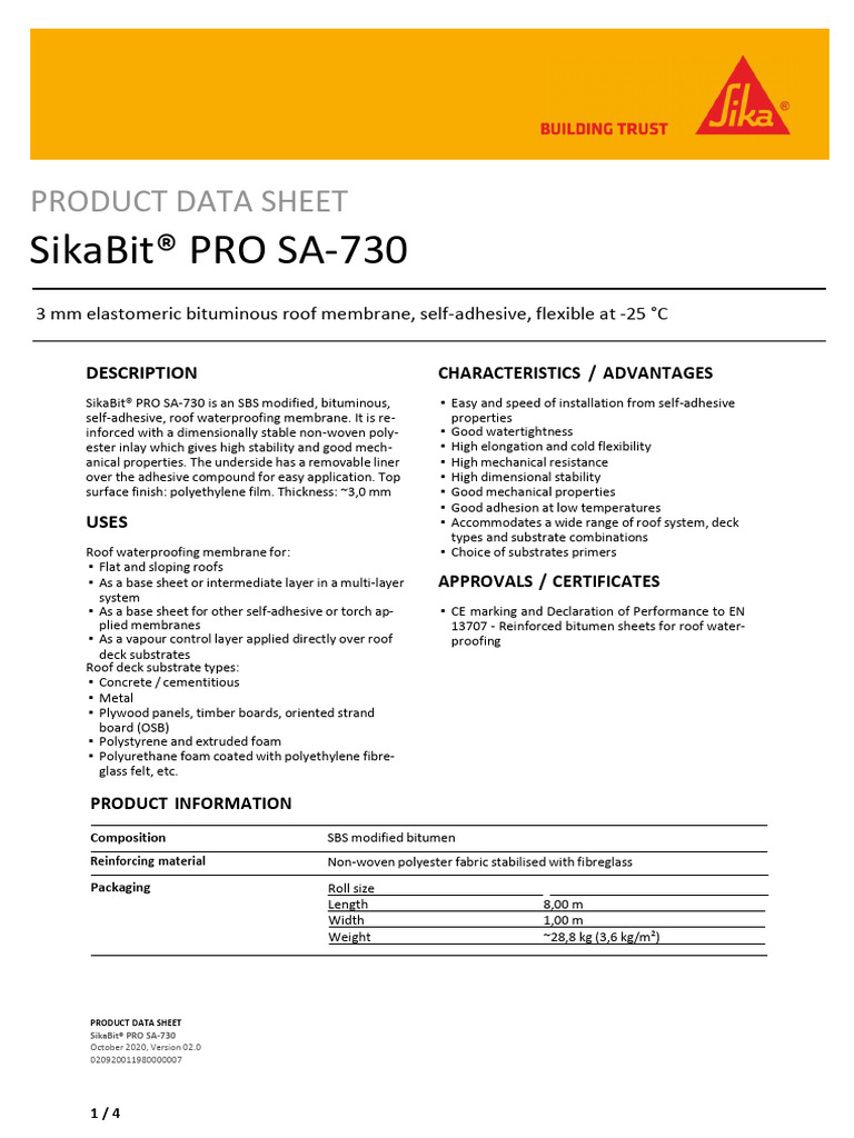 TL Engleski - SikaBit® PRO SA-730 | PDF