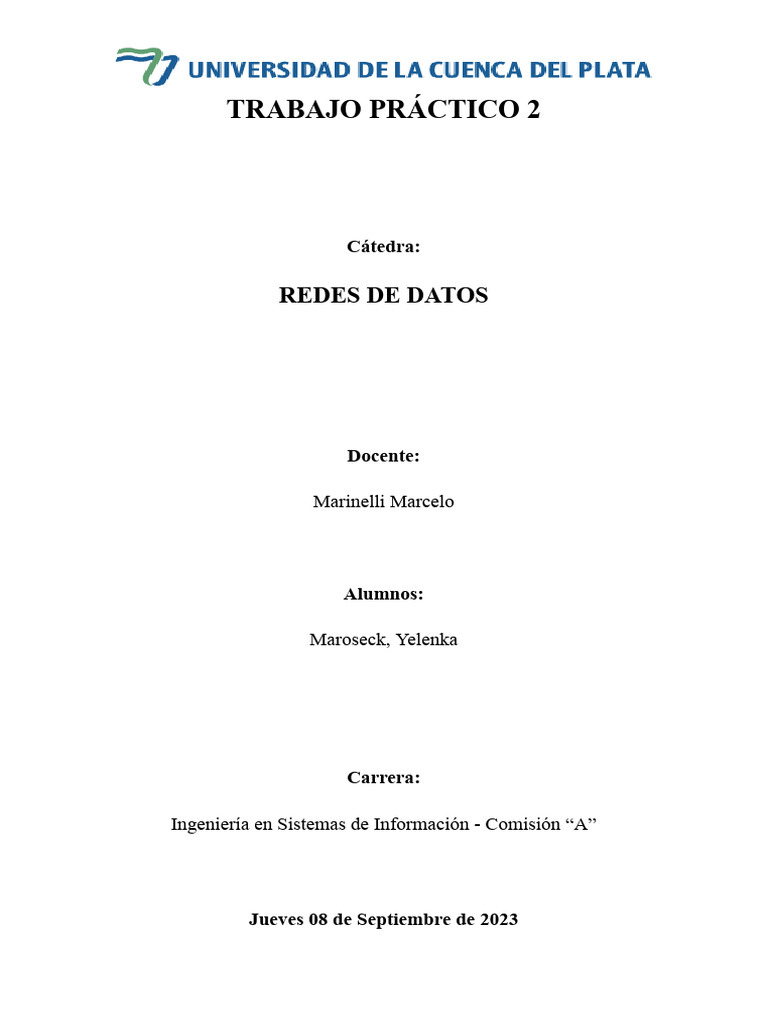 TP 2 - Redes de Datos | PDF