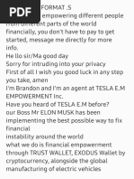 Elon Musk Format and How To Use | PDF