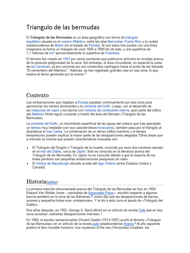 Triangulo de Las Bermuda1 | PDF | Historia | Libros para adolescentes