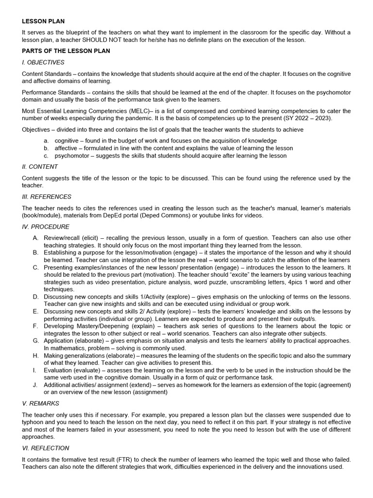 Lesson Plan | PDF | Learning | Teachers Lesson Plan | PDF | Learning | Teachers