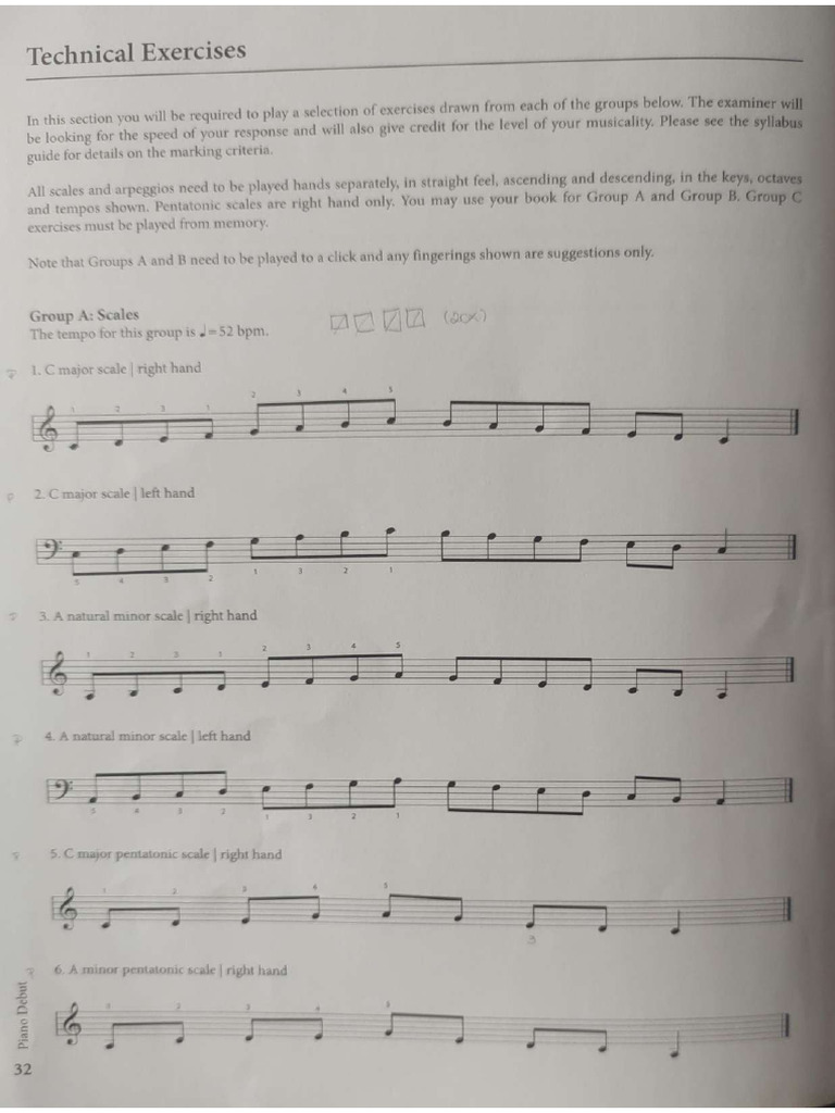 RSL Debut Thecnical Exercises | PDF