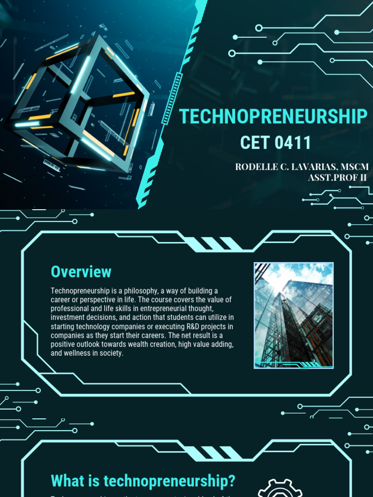 Technopreneurship 101 | PDF
