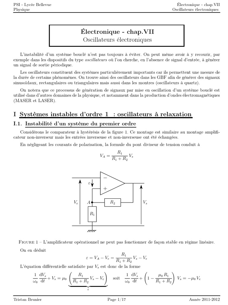 Oscillateurs Électroniques | PDF