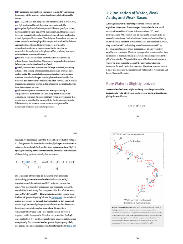 Water Ionization and pH Explained | PDF | Ph | Solvation