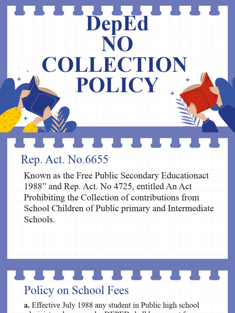 DepEd No Collection Policy Overview | PDF | Career & Growth