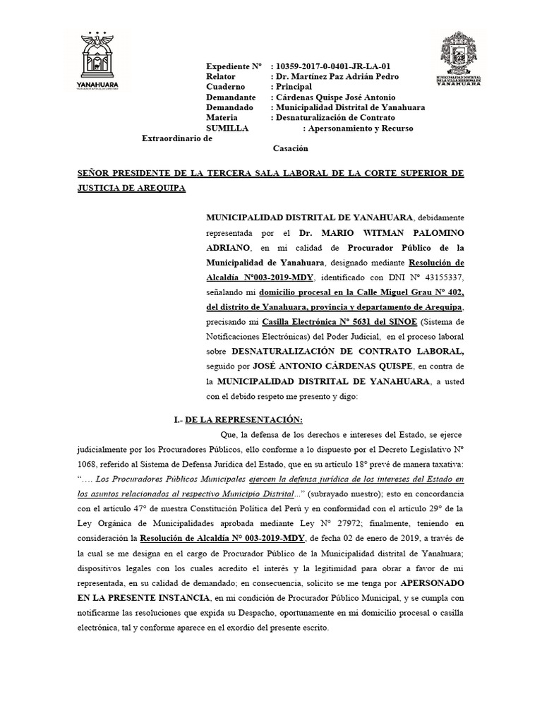 Casación Expediente #10359-2017 | PDF