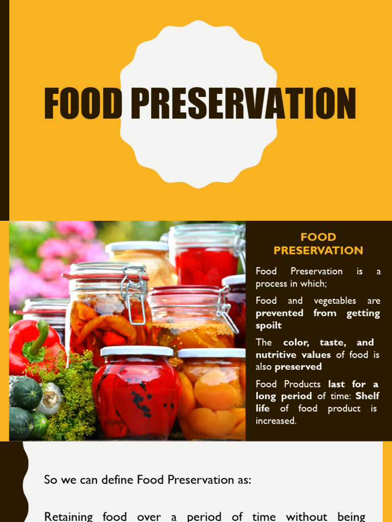 L2 - Food Preservation, Principles & Methods | PDF | Food Preservation ...
