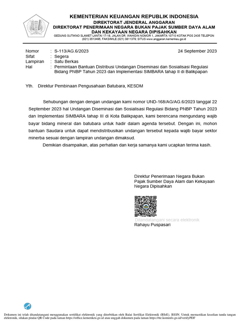 Sosialisasi Regulasi PNBP 2023 di Balikpapan | PDF