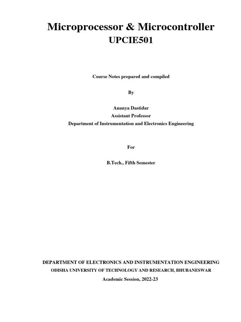 MPMC - Lecture 4 and 5 | PDF MPMC - Lecture 4 and 5 | PDF