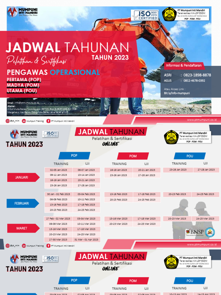 Jadwal 2023 Mumpuni | PDF