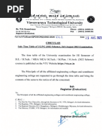 VTU Dec 2025/Jan 2026 Exam Timetable | PDF