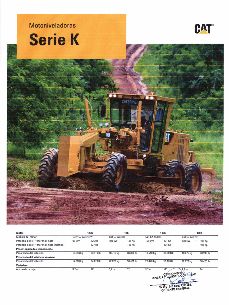 Motoniveladora Cat 140K | PDF