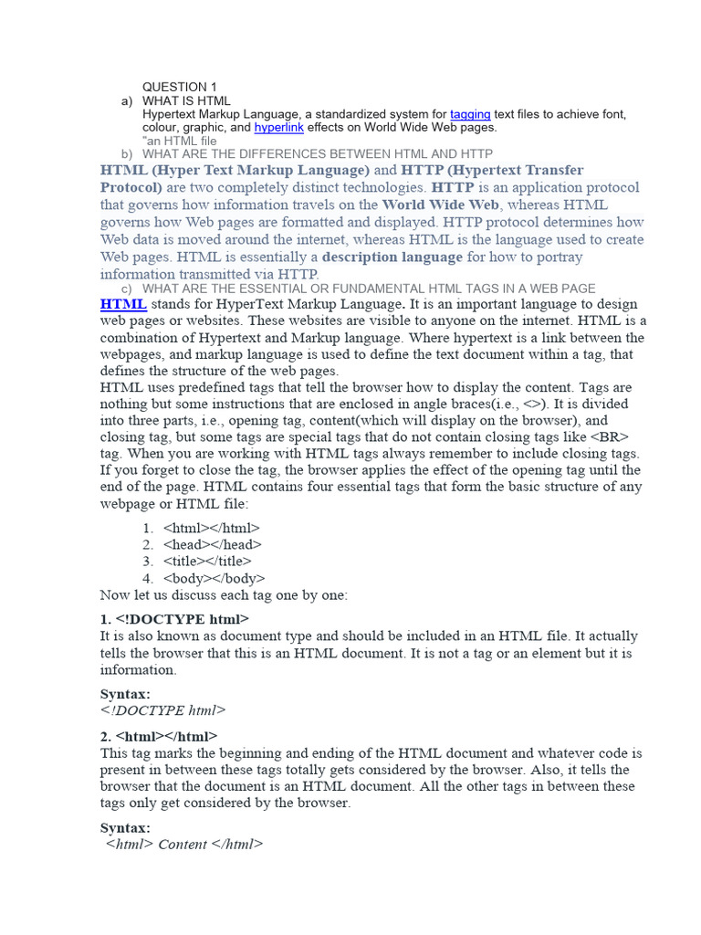 Fundamental of Web design assignment 1 | PDF