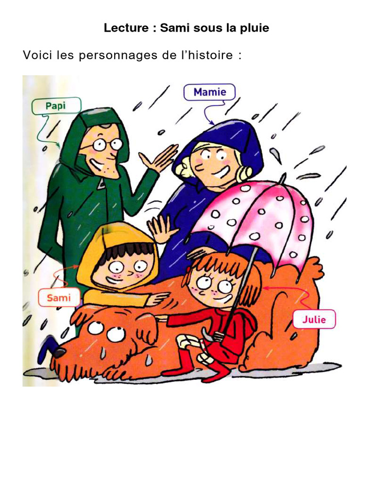 FICHES SAMI ET JULIE Sami Sous La Pluie | PDF