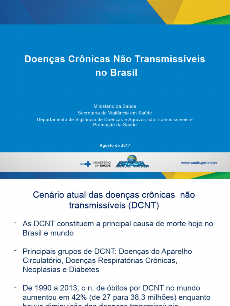Aula - DCNT - Doenças Crônicas Não Transmissíveis | PDF | Ciências ...