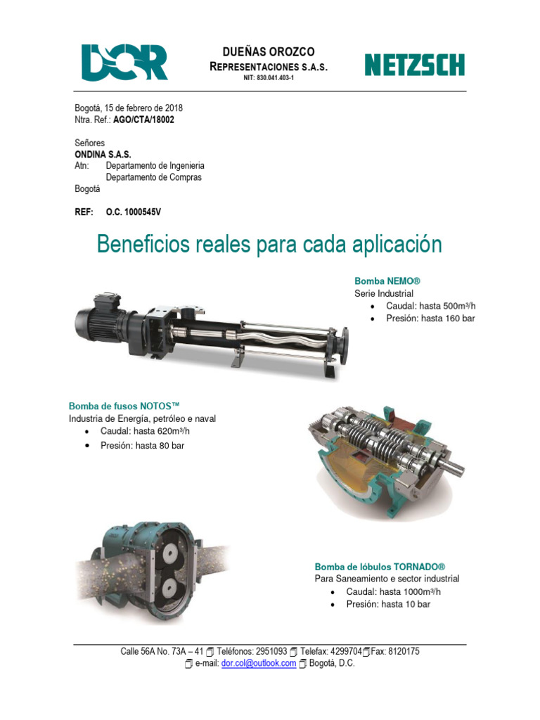 Netzsch Bombas. | PDF | Bomba | Ingeniería mecánica