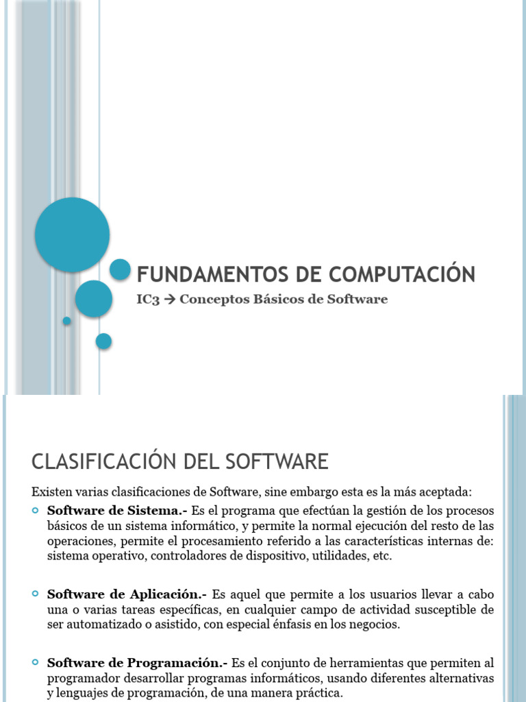Clasificación y Tipos de Software Básico | PDF | Informática | Tecnología