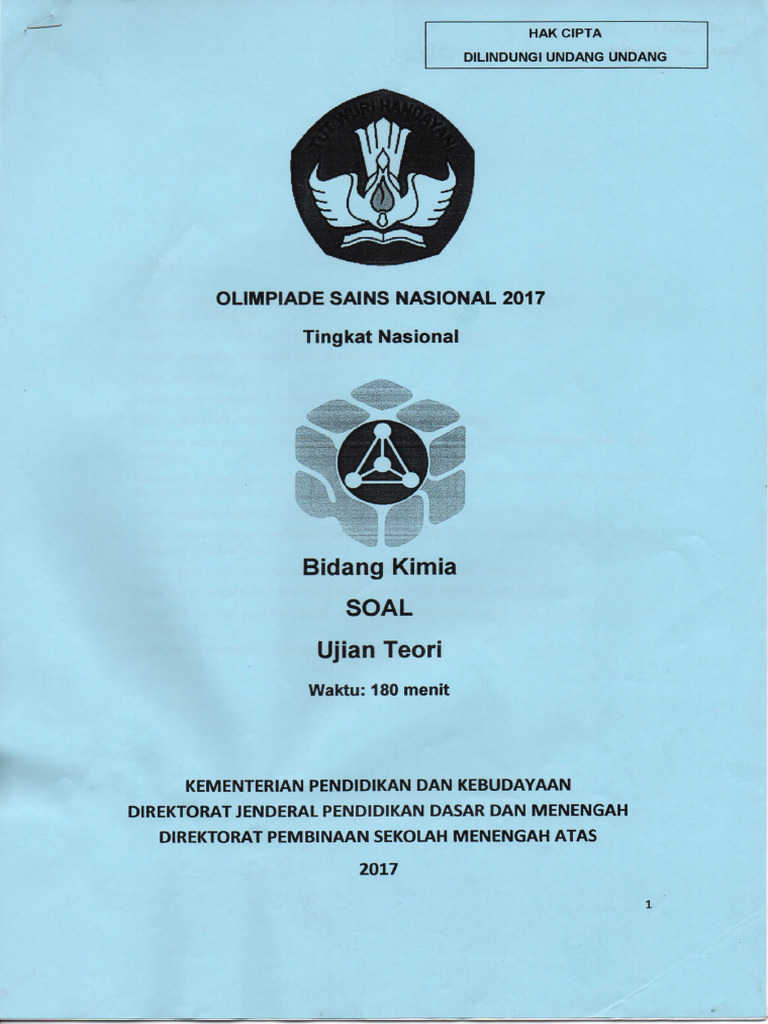 OSN Kimia 2017 - Soal-1 | PDF