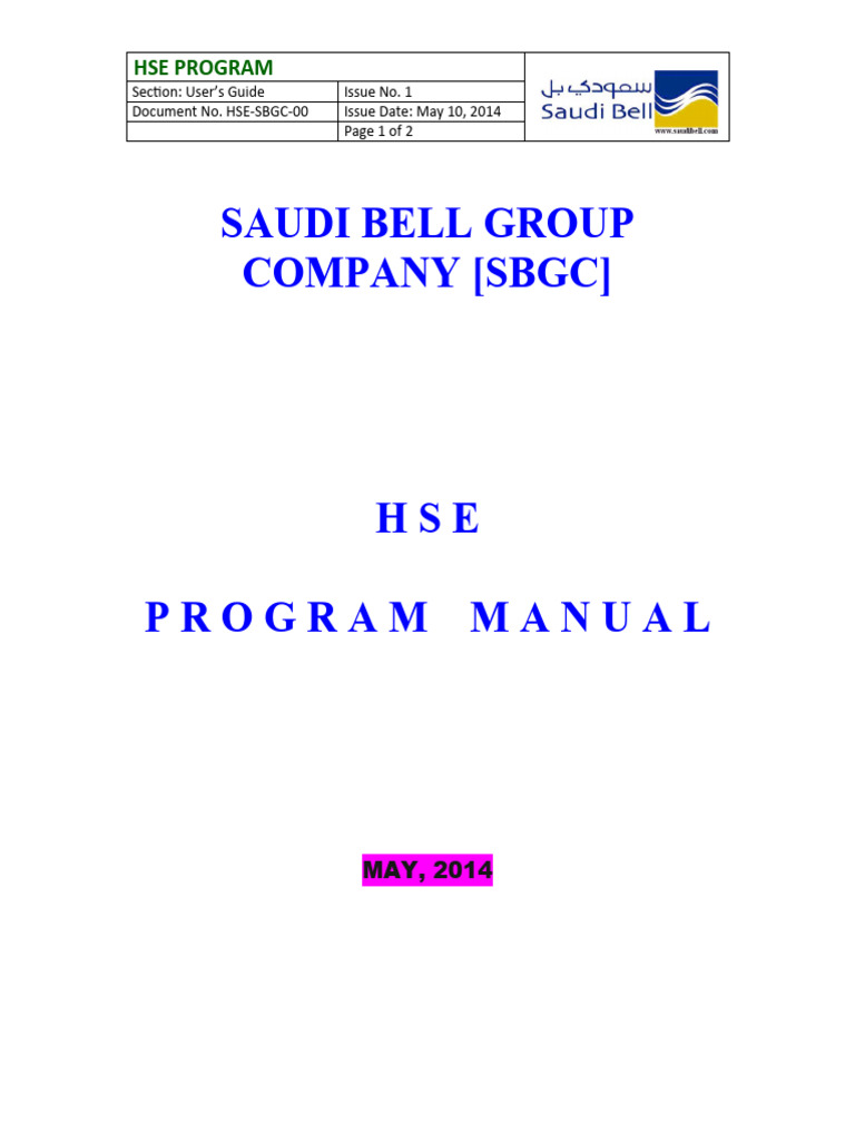 00 HSE-Coversheet and Index | PDF