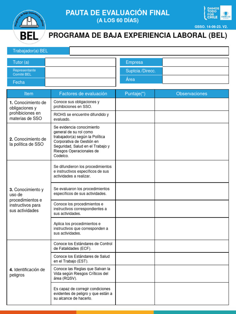 06 Evaluación Final BEL | PDF