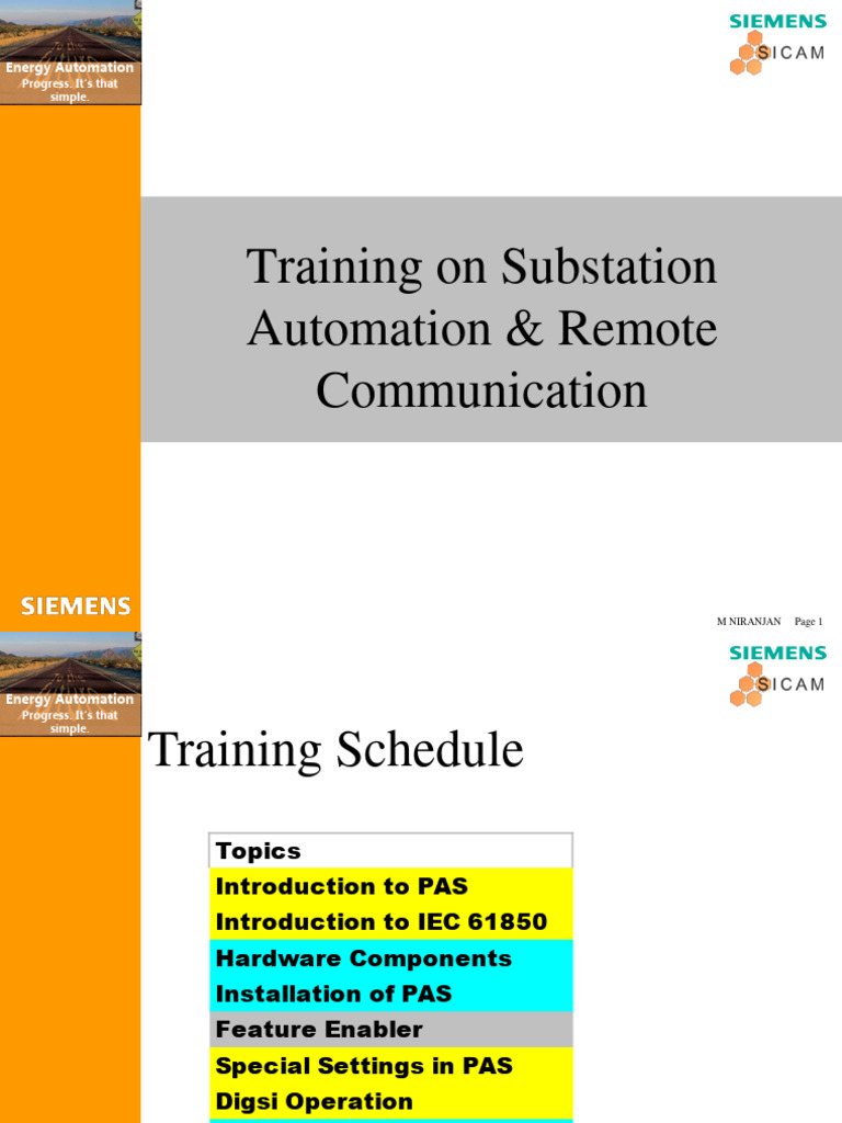 Training SICAM PAS Consolidated | PDF