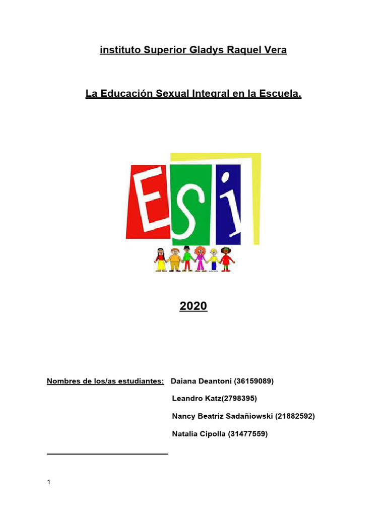 Secuencia Esi Curso 2020 | PDF | Ciencias sociales | Salud y bienestar