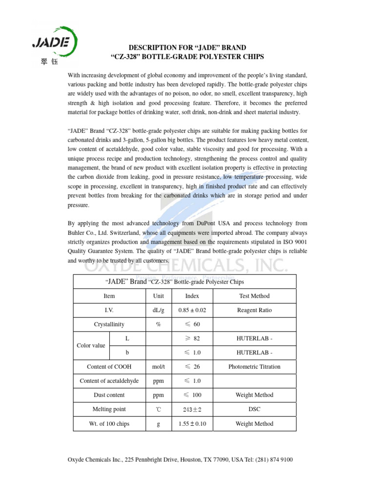 Pet Jade CZ 328 | PDF