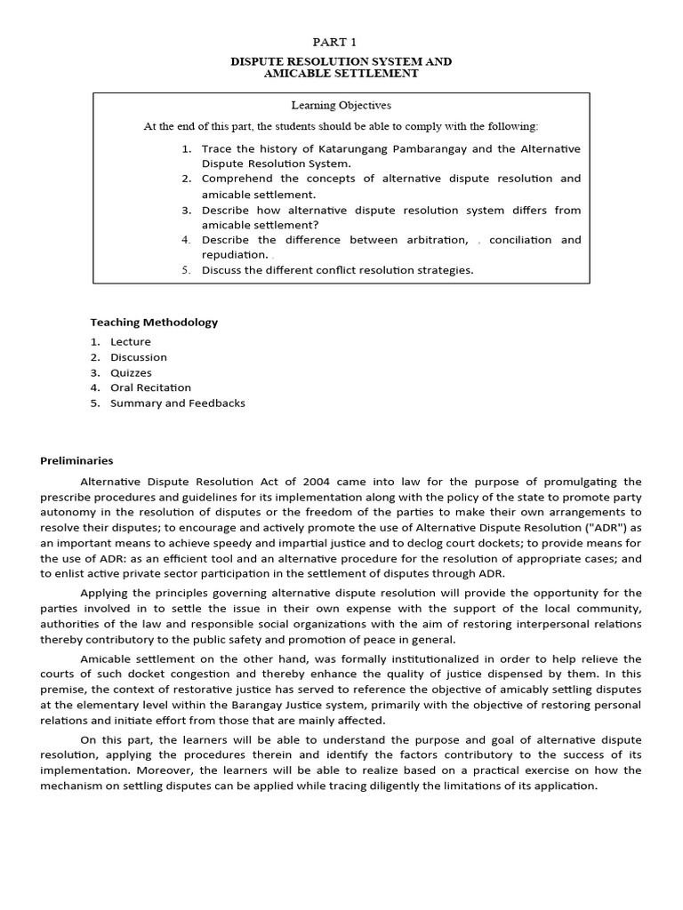Dispute | PDF | Alternative Dispute Resolution | Mediation