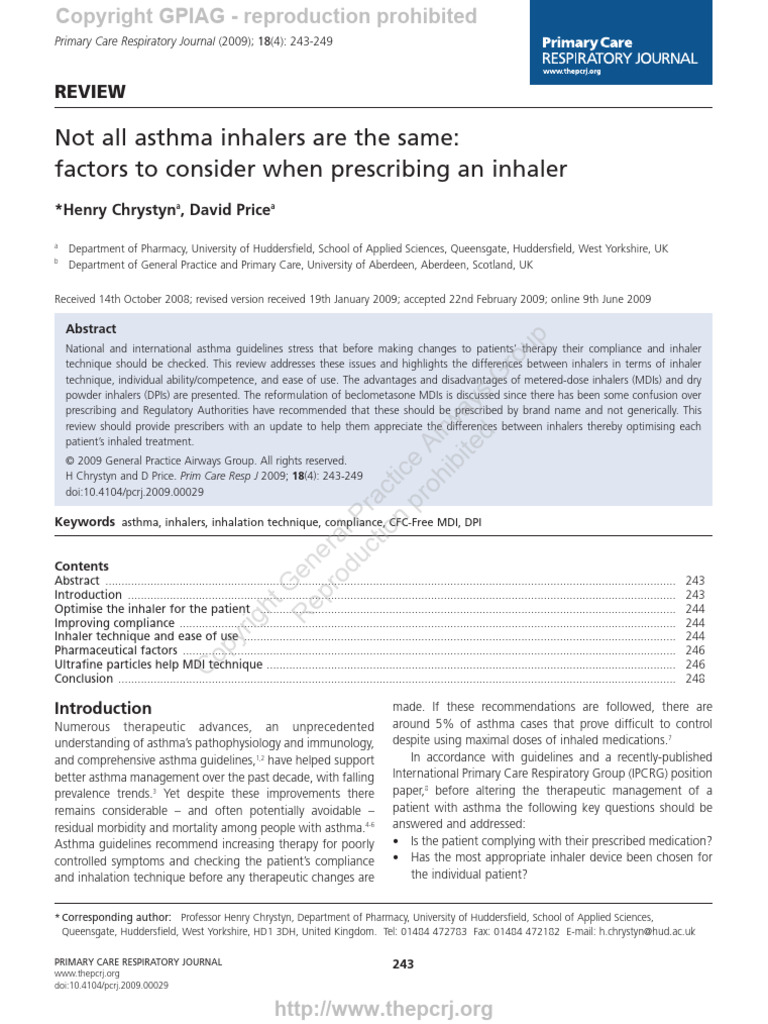 Not All Asthma Inhalers Are The Same: Factors To Consider When ...
