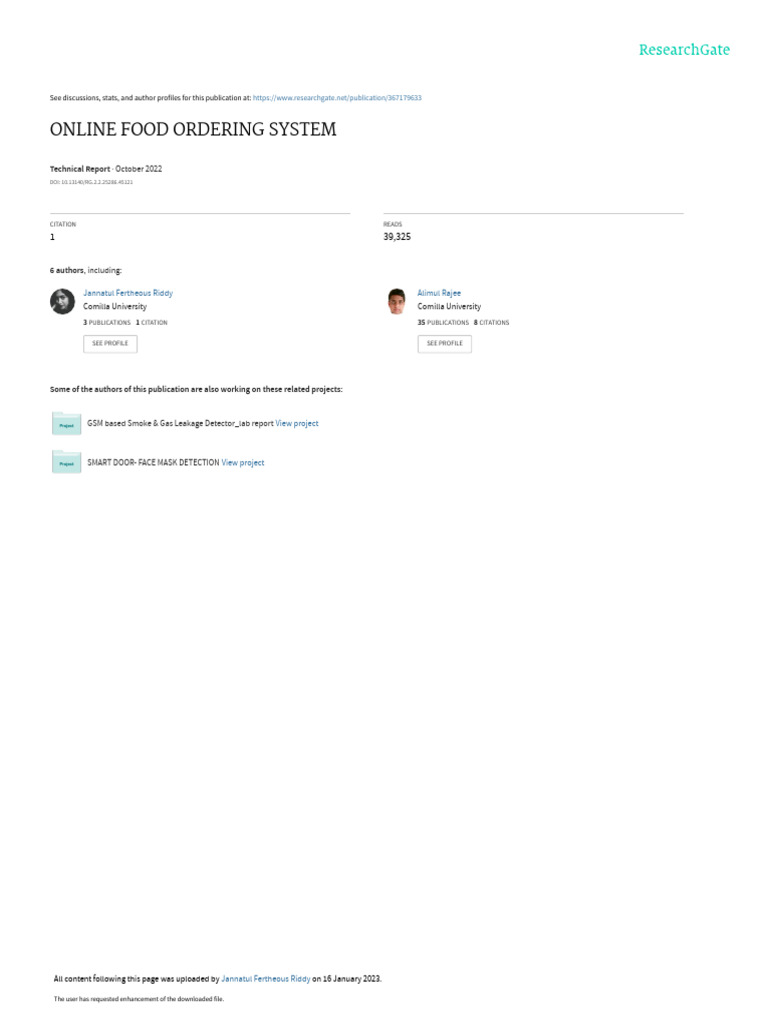 Online Food Order Project | PDF | Model–View–Controller | World Wide Web