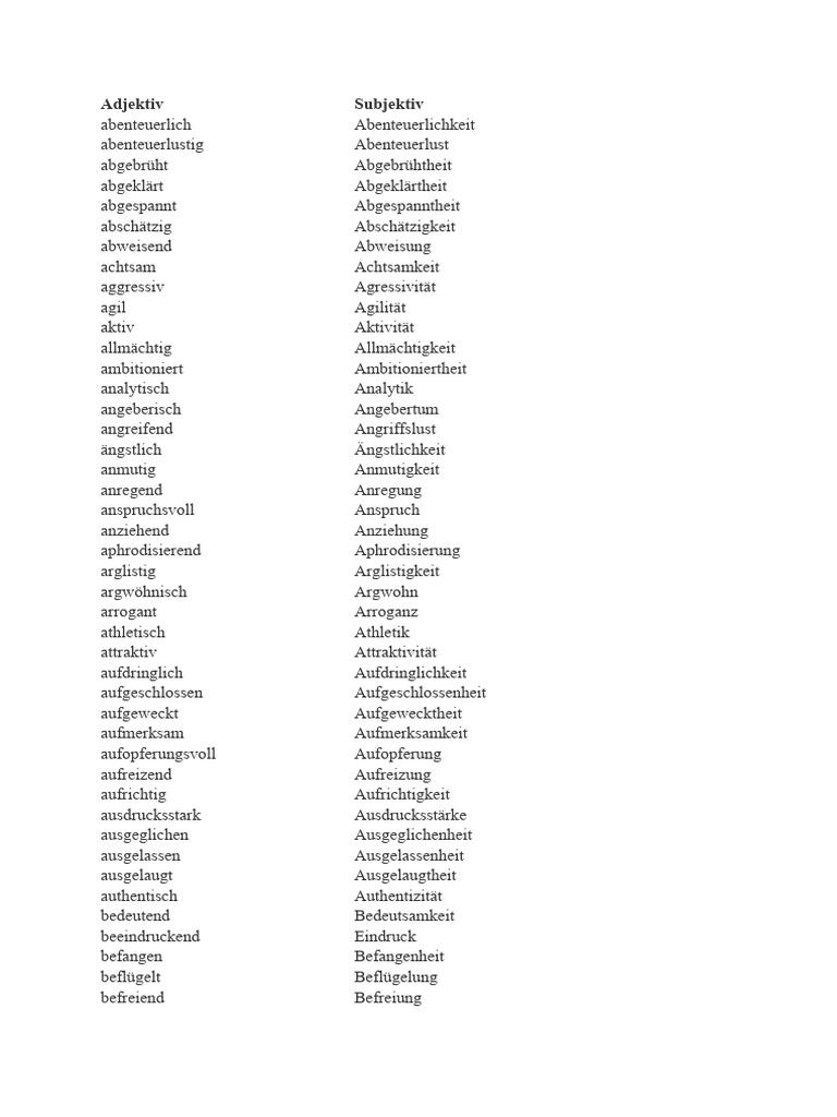 Adjektiv | PDF