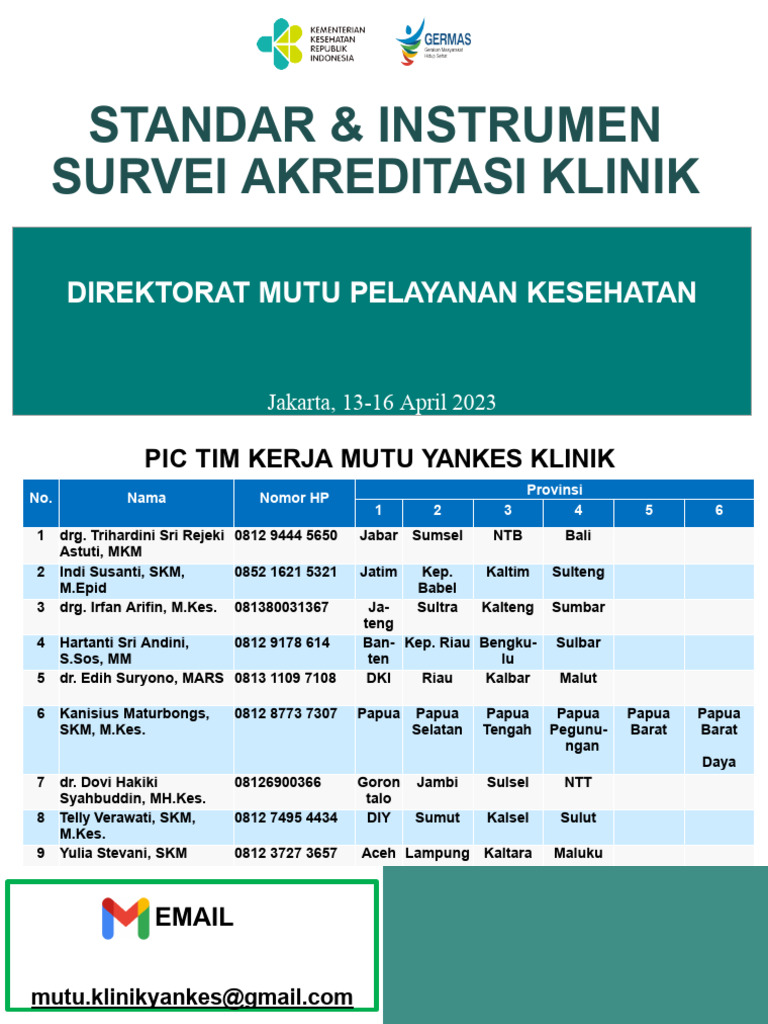 8 Standar Akreditasi Klinik Bab I | PDF