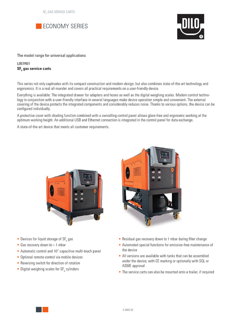 DILO SF6 Service Cart Economy Serie L057R01 EN | PDF | Home & Garden ...