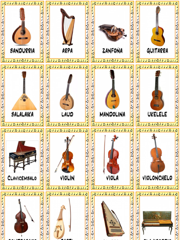 Láminas Instrumentos CUERDA 8 | PDF