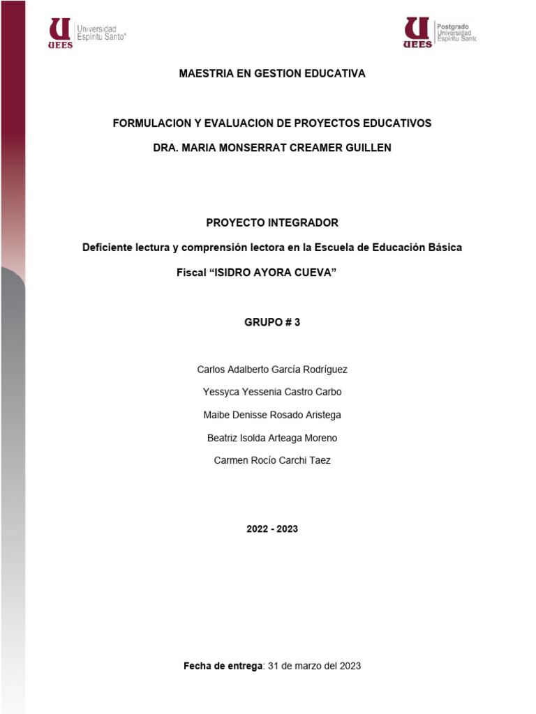 Proyecto Integrador 4ta Entrega | PDF