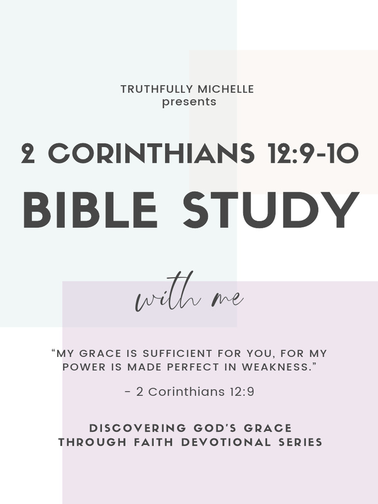 2 Corinthians 12 - 9 10 Bible Study 3 | PDF | Paul The Apostle | God