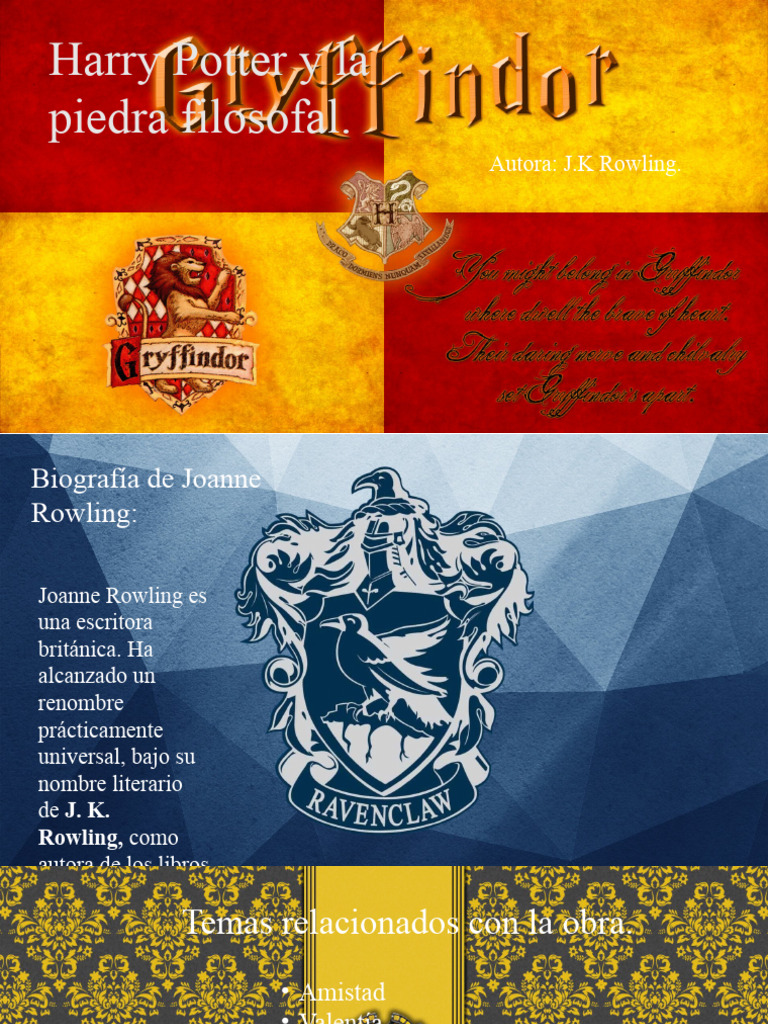 Exposición de Castellano - Harry Potter y La Piedra Filosofal. | PDF