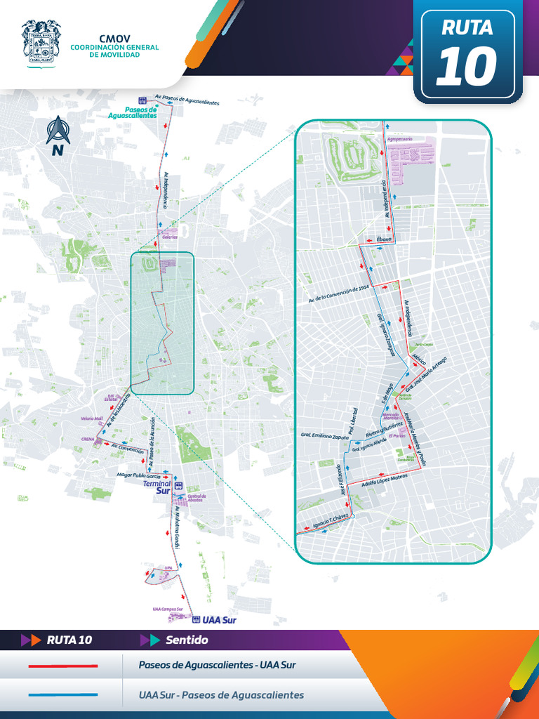 Ruta - 10 - Paseos de Ags - Uaa Sur | PDF
